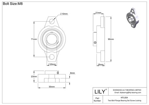 Kfl004 Flange Bearing Ami Lily Bearing