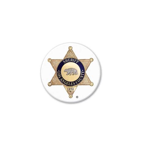 Badge Lasd Button With Pin Backing 2 5” Sheriffs Relief Association