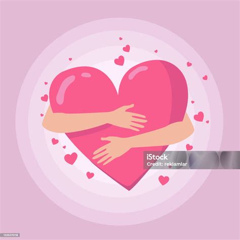 달콤한 심장 벡터 일러스트레이션 사랑 애정 보살핌 관계 특별한 날 개념에 대한 마음 우리 안에 긍정적 인 감정을 각성 안기에