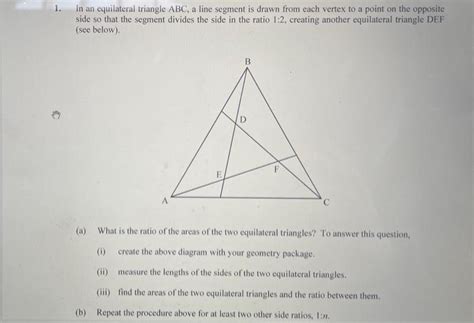 Answered In An Equilateral Triangle Abc A Line Segment Is Drawn From Each Vertex To A Point On