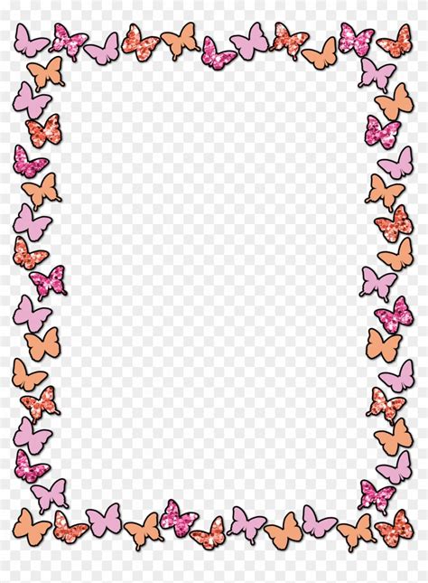 Cute Butterflies Cute Border Design Png Clipart 2292789 Pikpng