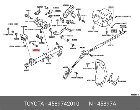 45897 42010 Genuine Toyota Corolla Axio Fielder 201204 Bolt Tilt
