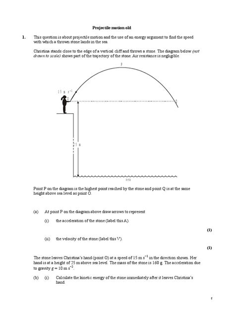Projectile Motion Old Pdf Projectiles Force