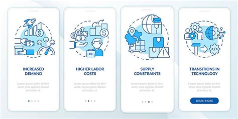 A Mobile App Screen Showcasing Blue Gradient Onboarding Process Through