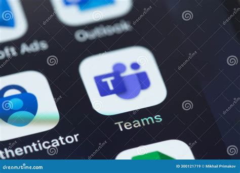 Microsoft Teams Mobile App On A Smartphone Iphone Screen Microsoft Teams Is An Enterprise