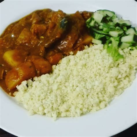 Delicious South African Phutu With Tin Fish Curry