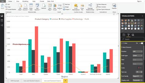 Format Power BI Line And Clustered Column Chart