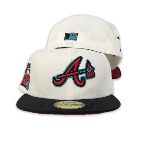 Off White Atlanta Braves Black Visor Red Bottom 2000 All Star Game Side
