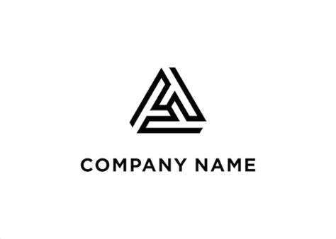 Sleek Interlocked Triangle Logo With Modern Company Name Jiffy Designs