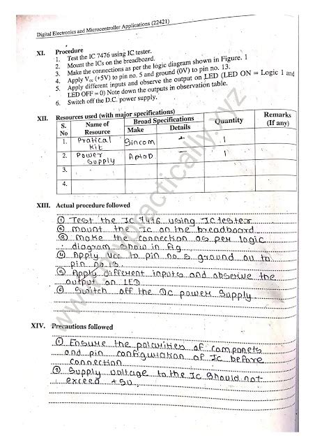 22421 Digital Electronics And Microcontroller Applications Dem Lab Manual Answers Second