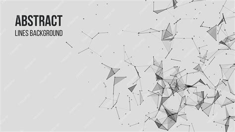 Premium Vector Vector Technology Background Plexus Effect Abstract Polygonal Background With