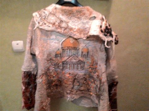 Кардиган из валяной шерсти от мастера Елена Елыгина Wearable Art Clothing Felt Fashion Wool Felt