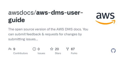 github awsdocs aws dms user guide the open source version of the aws dms docs you can submit