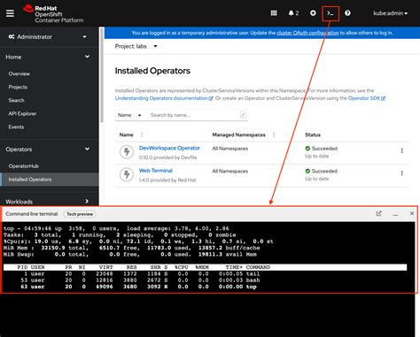 Launching An Ocp Web Command Line Terminal David Marcus