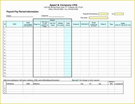 52 Free Payroll Invoice Template Heritagechristiancollege
