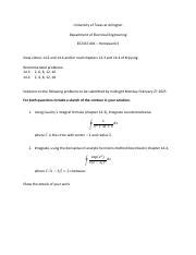 Homework Pdf University Of Texas At Arlington Department Of Electrical Engineering EE