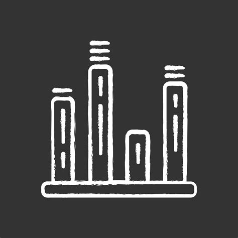 Bar Graph Chalk Icon Diagram Line Graph Statistics Data Visualization Symbolic