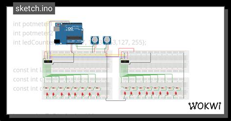 Led Array Copy Wokwi Esp32 Stm32 Arduino Simulator