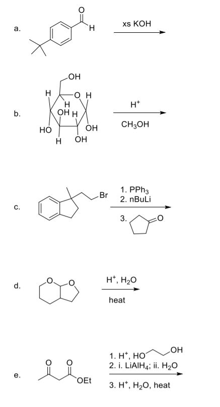 Solved Xs Koh A он он B он н Ch3oh H Oh 1 Pph3 Br 2