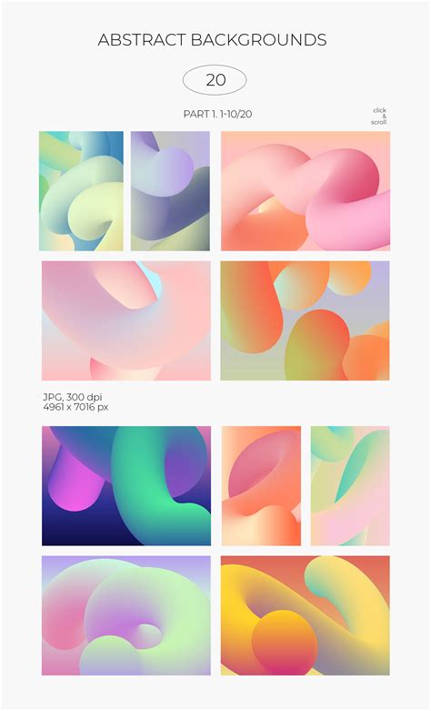 3d gradient abstract shapes design cuts