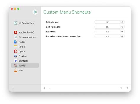 Macos How To Use Spyder Keyboard Shortcuts With Mac Os Ask Different