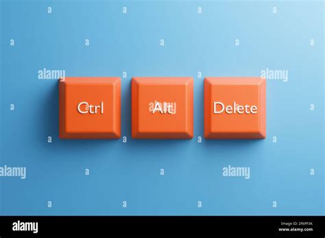 Control Alt Delete Keys From Computer Keyboard D Illustration Stock Photo Alamy