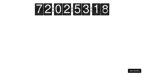 Flip Timer Codesandbox