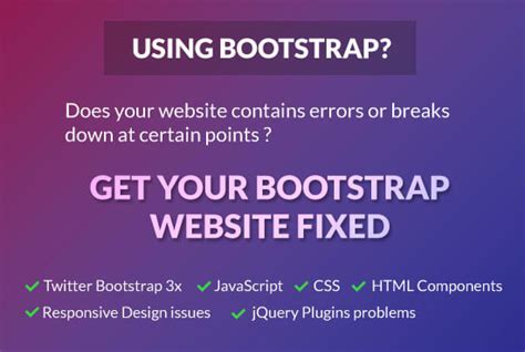 Fix Bootstrap Template Based Website By Depy45631 Fiverr