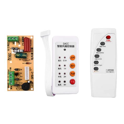 Aideepen เมนบอร์ดควบคุมแผงวงจร บอร์ดสำหรับดัดแปลงรีโมทคอนโทรลพัดลมอเนกประสงค์สีแดง เหลือง