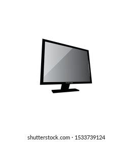 Monitor Vector Icon Side View On Stock Vector Royalty Free Shutterstock