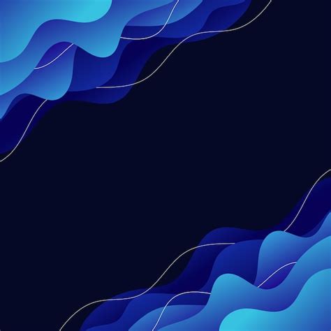 Premium Vector Blue Abstract Background Blue Waves Square Wallpaper Gradient White Lines