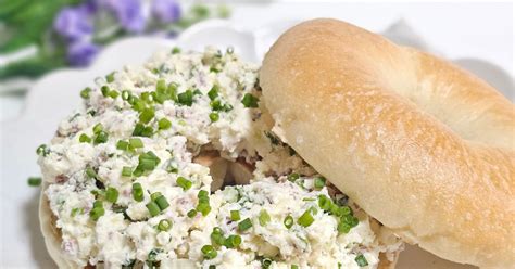 쪽파 베이컨 크림치즈베이글 베이컨 크림치즈베이글