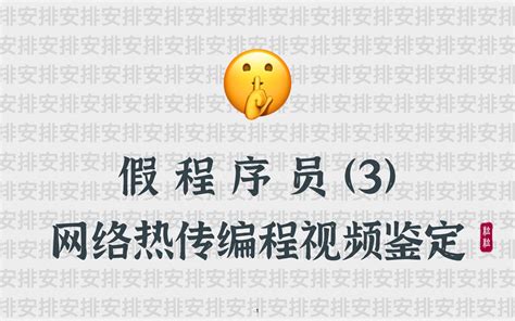 一行代码让自己上热搜？ 假 程 序 员（3） 哔哩哔哩