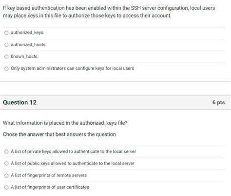 Solved If Key Based Authentication Has Been Enabled Within