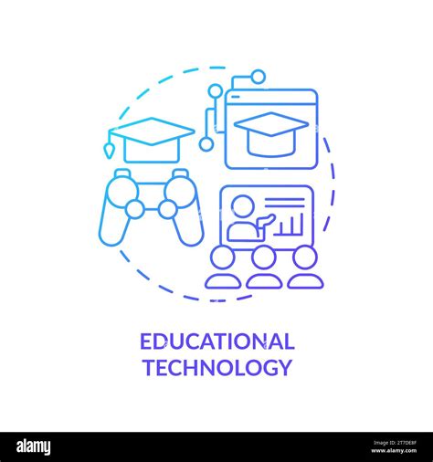 gradient line icon educational technology concept stock vector image and art alamy