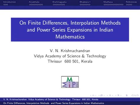 pdf on finite differences interpolation methods and power series