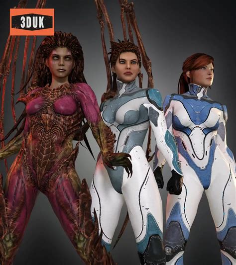 Sarah Kerrigan Bundle For G8f ⋆ Freebies Daz 3d