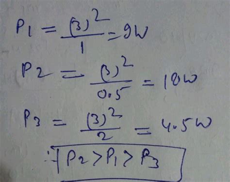 D To 3 V Battery I Thote And P3 Respectively Then Figure Shows Threo Resistor Configurations