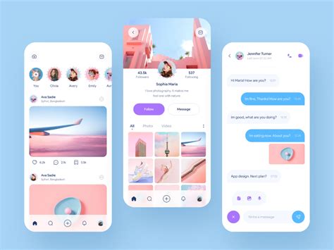 Social Media App Design Concept Social App Design Mobile App Design Inspiration App Design