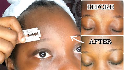 How To Trimming Your Eyebrows At Home With A Razor Blade Step By