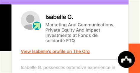 Isabelle G Marketing And Communications Private Equity And Impact Investments At Fonds De