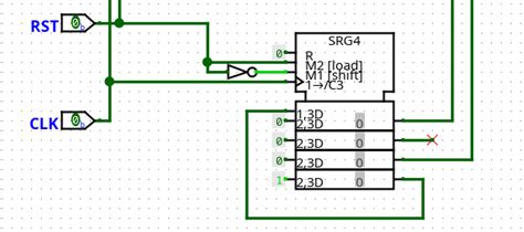 Using A Shift Registers Output Invalid Verilog · Issue 1577 · Logisim