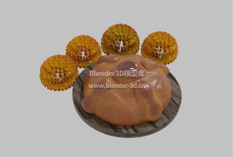 Blender 圆面包3d模型素材资源免费下载 Blender3d模型库