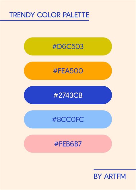 Trendy Color Palette Bright Color Palette With Hex Codes Summer Colors Palette Colour Schemes