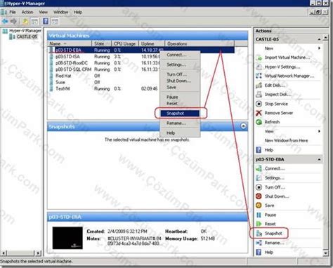 Hyper V Snapshot Aksiyonları Hakan Uzuner