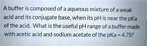 Solved A Buffer Is Composed Of A Aqueous Mixture Of A Weak Acid And