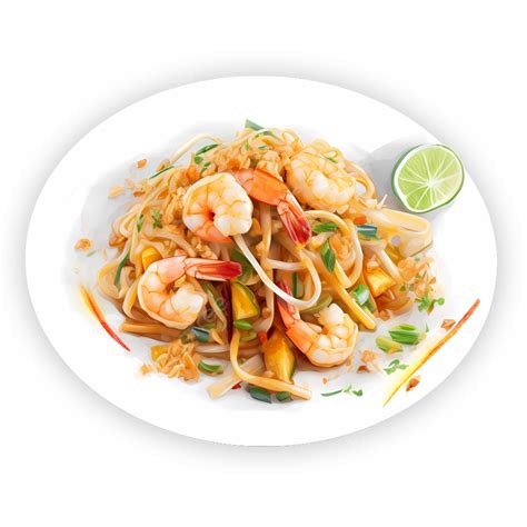 새우 팟타이 배 팟 타이 태국 음식 Png 일러스트 및 Psd 이미지 무료 다운로드 Pngtree