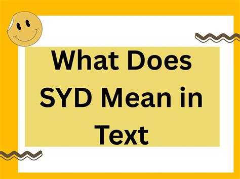 What Does Syd Mean In Text Complete 2025 Guide To Its Meanings And Uses