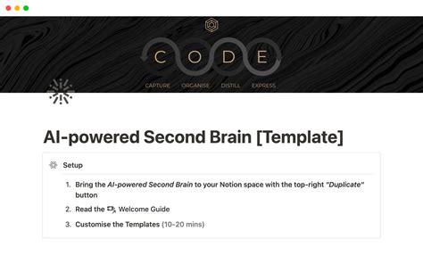 AI Powered Second Brain Notion Template