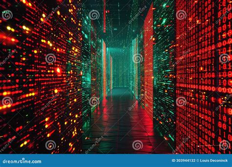 Intricate Binary Code Matrix Stock Illustration Illustration Of